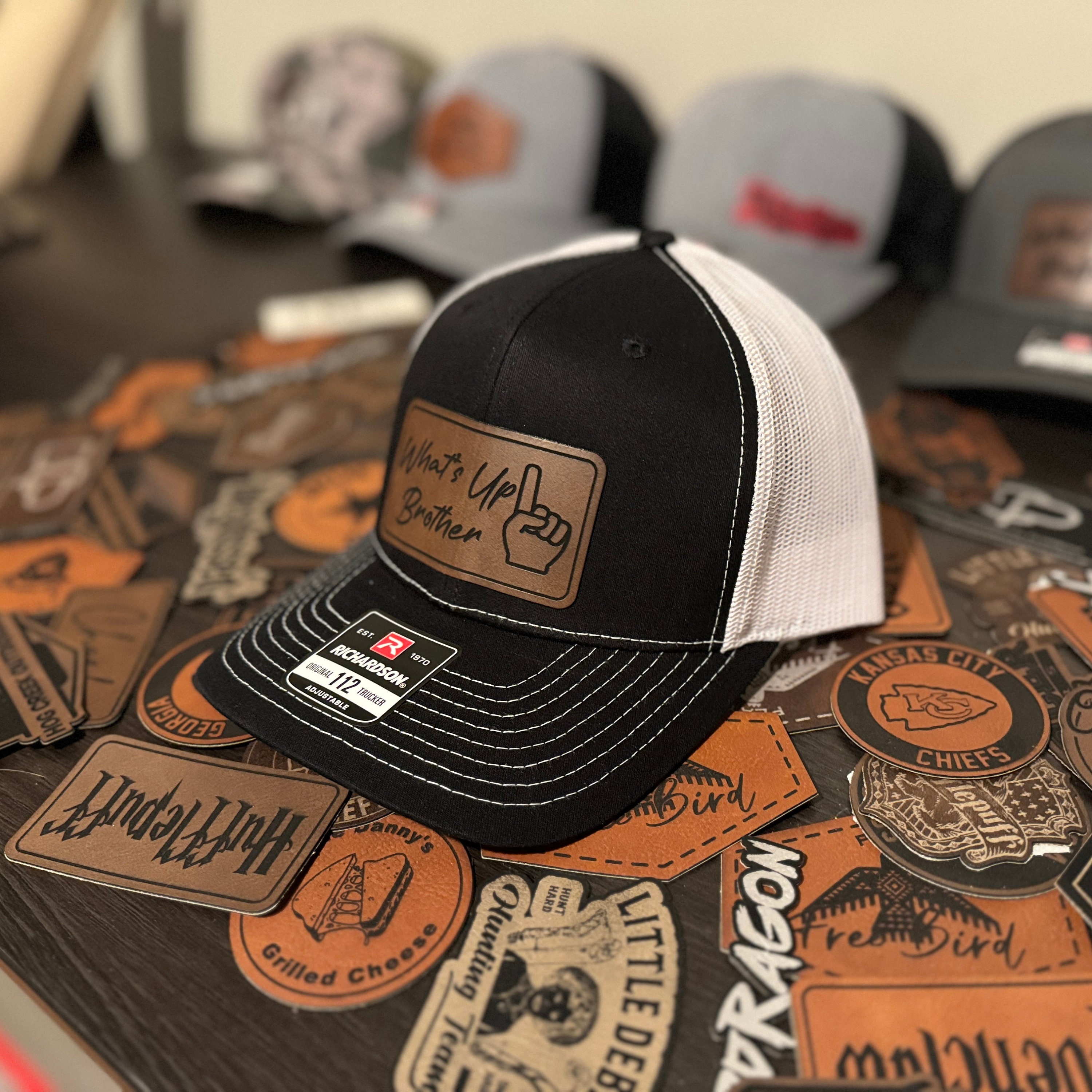 What's up Brother Hat Sketch Hat Tik Tok Hat Leather Patch Hat ...