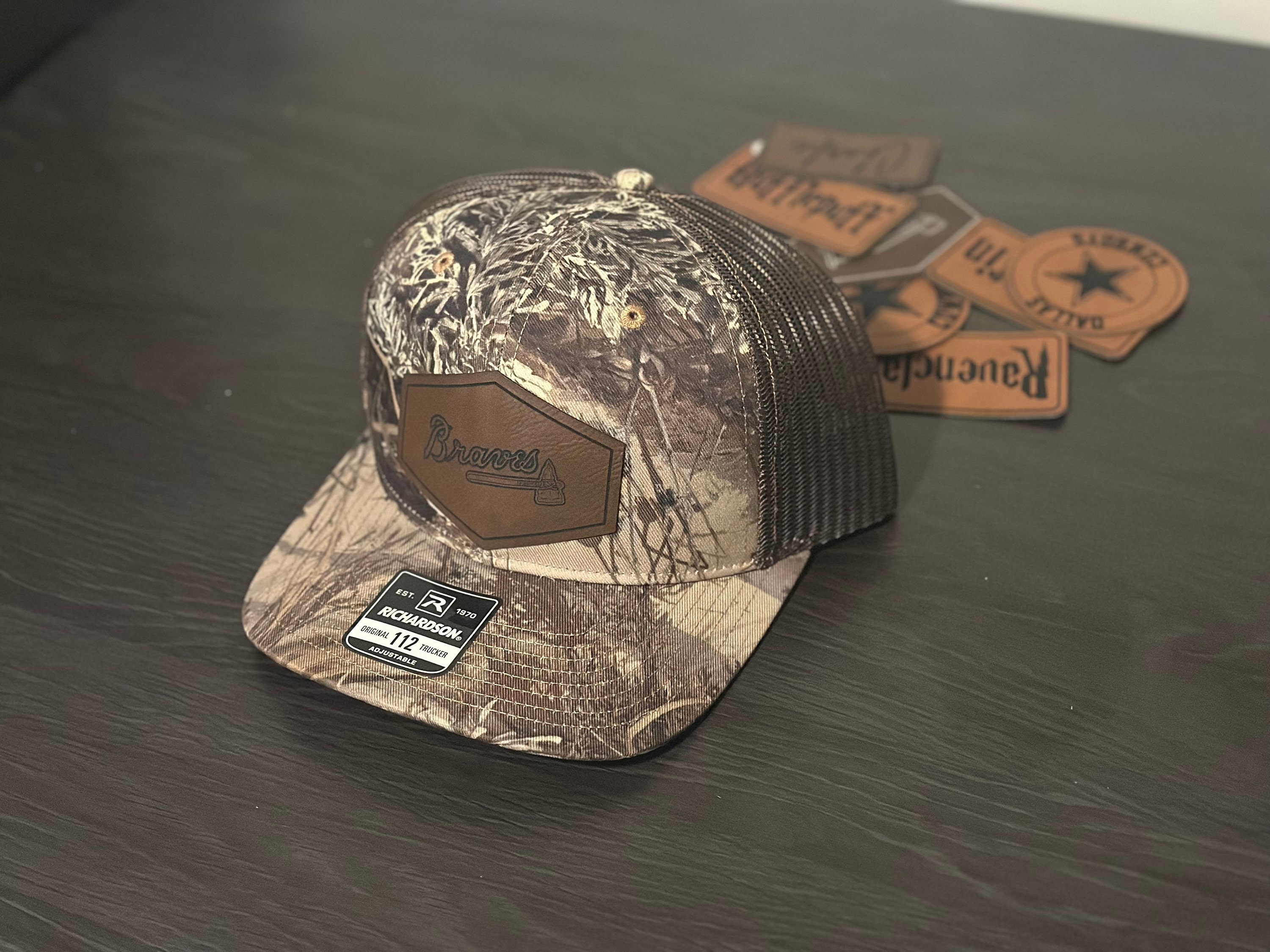 Atlanta Braves Hat | Leather Patch Hat | Braves Hat | Baseball Hat ...