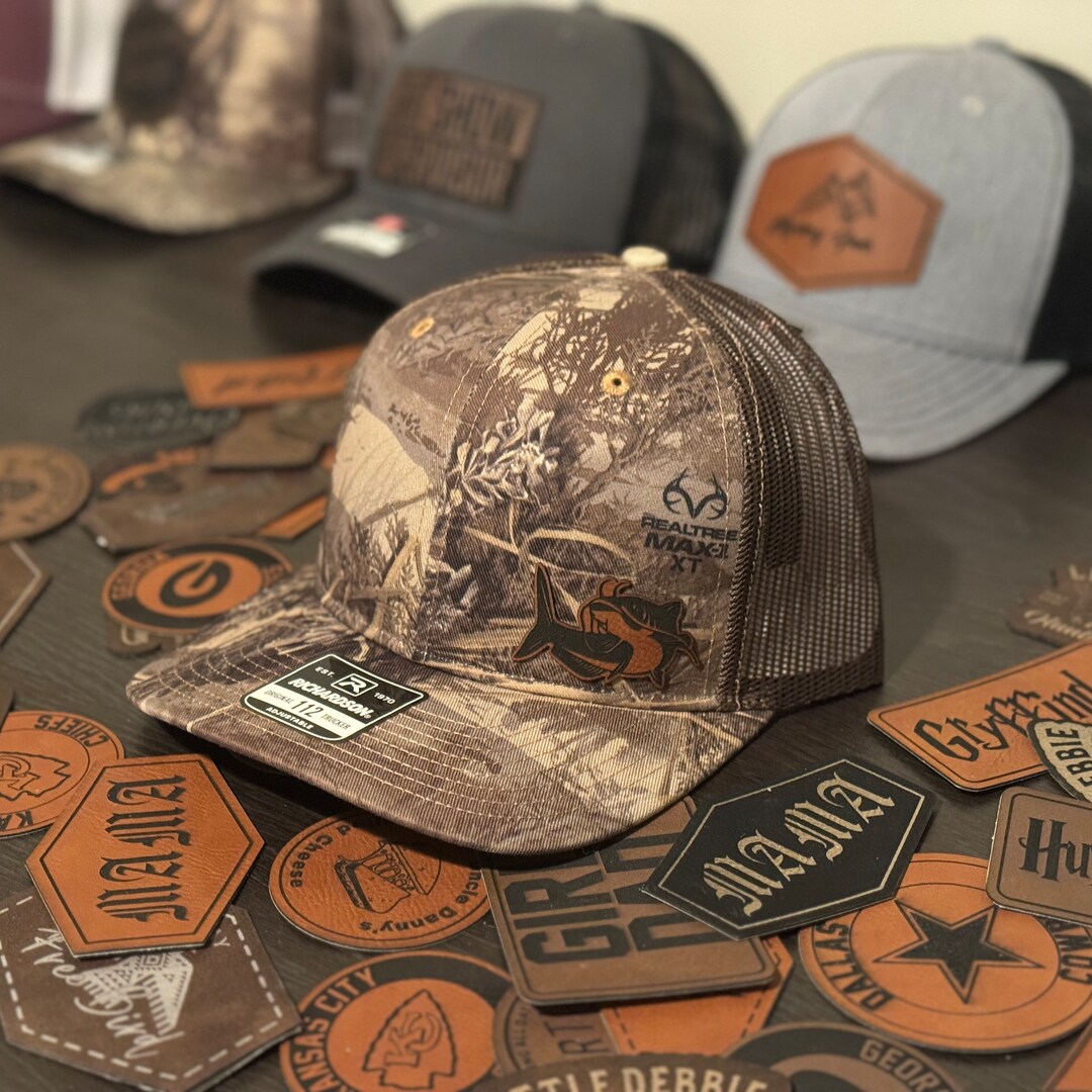 Catfish Leatherette Patch Hat | Fishing | Mossy Oak Hat | Real Tree Hat ...