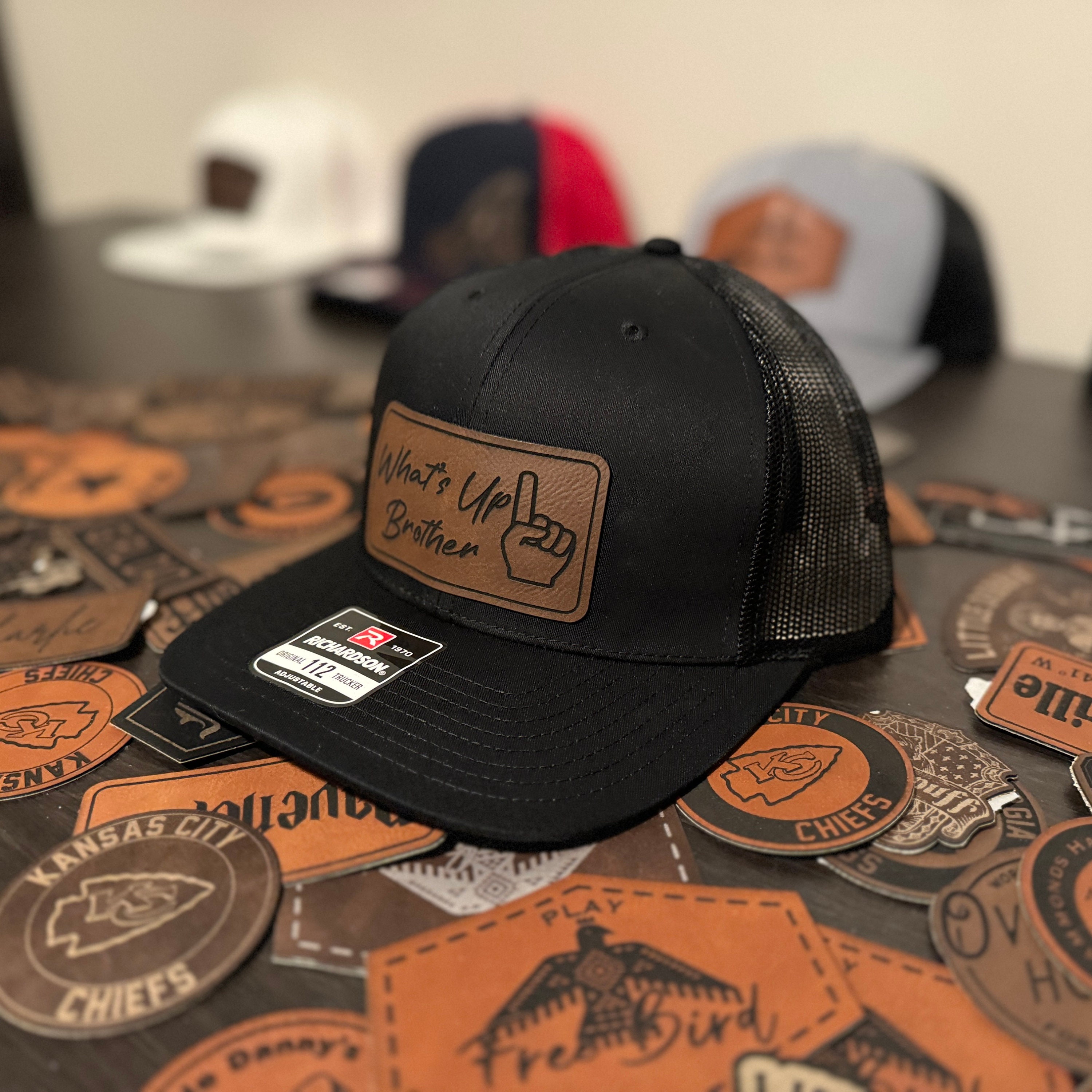 What's up Brother Hat Sketch Hat Tik Tok Hat Leather Patch Hat ...
