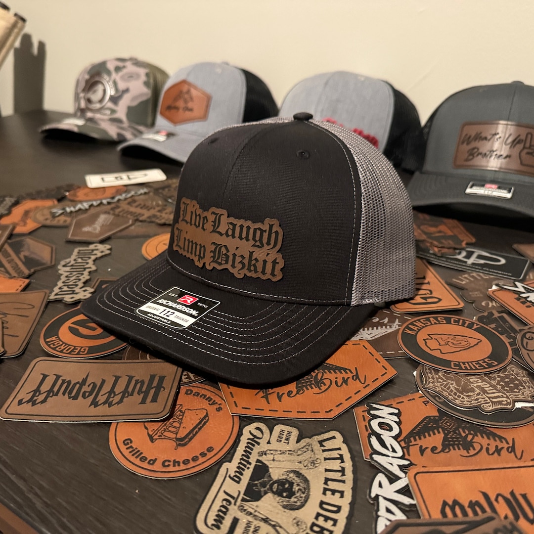 Live Laugh Limp Bizkit Hat | Fred Durst Hat | Leather Patch Hat ...