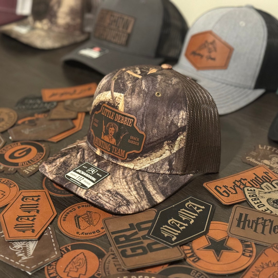 Little Debbie Hunting Club Leather Patch Hat | Mossy Oak Hat | Real ...