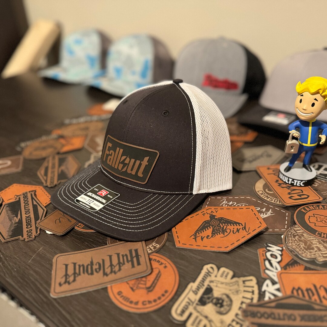 Fallout Logo Hat | Fallout 3 Hat | Leather Patch Hat | Leatherette ...