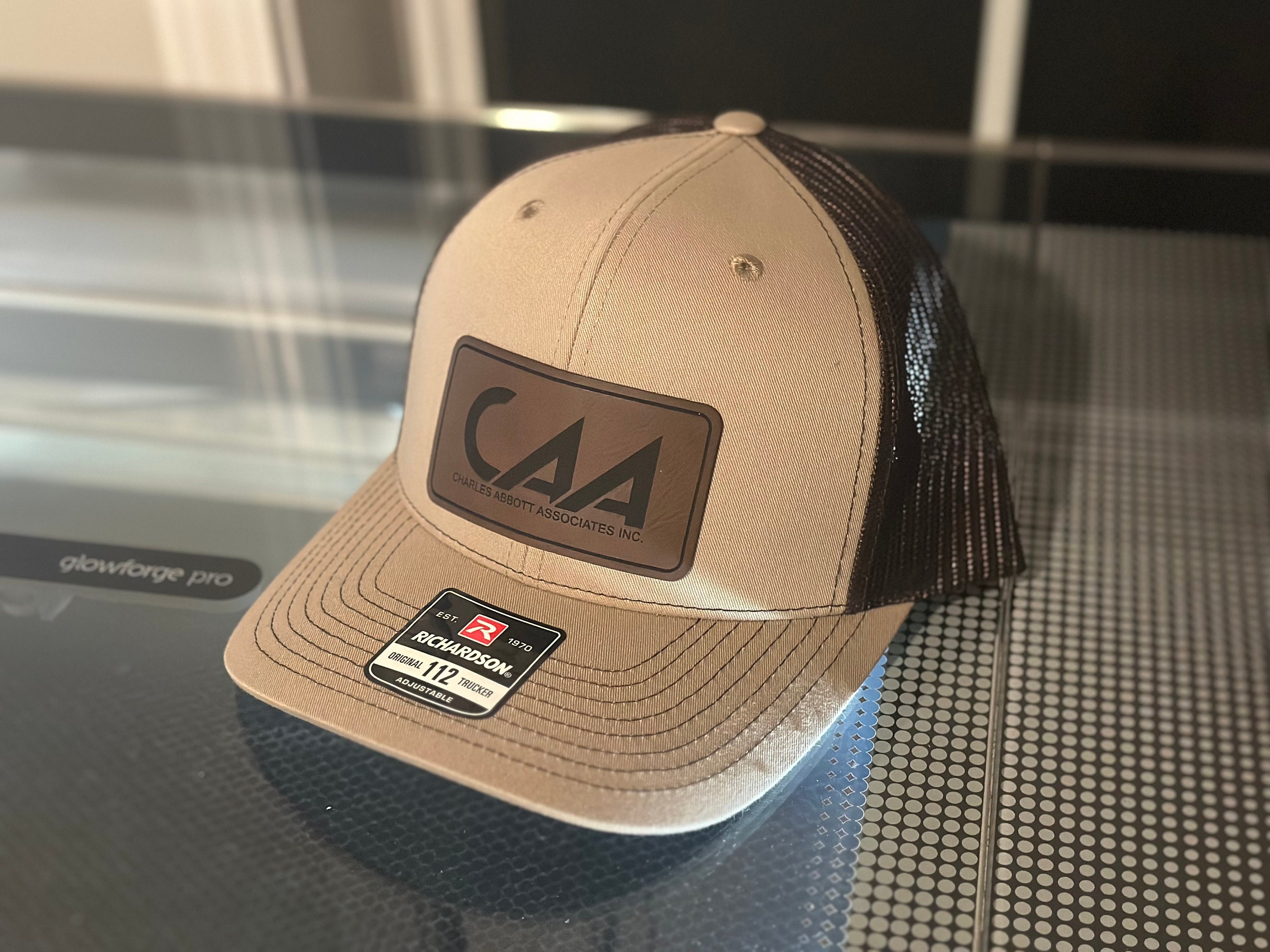 Custom Leather Patch Duck Camo Hats Duck Camo Logo Hats Laser Engraved ...