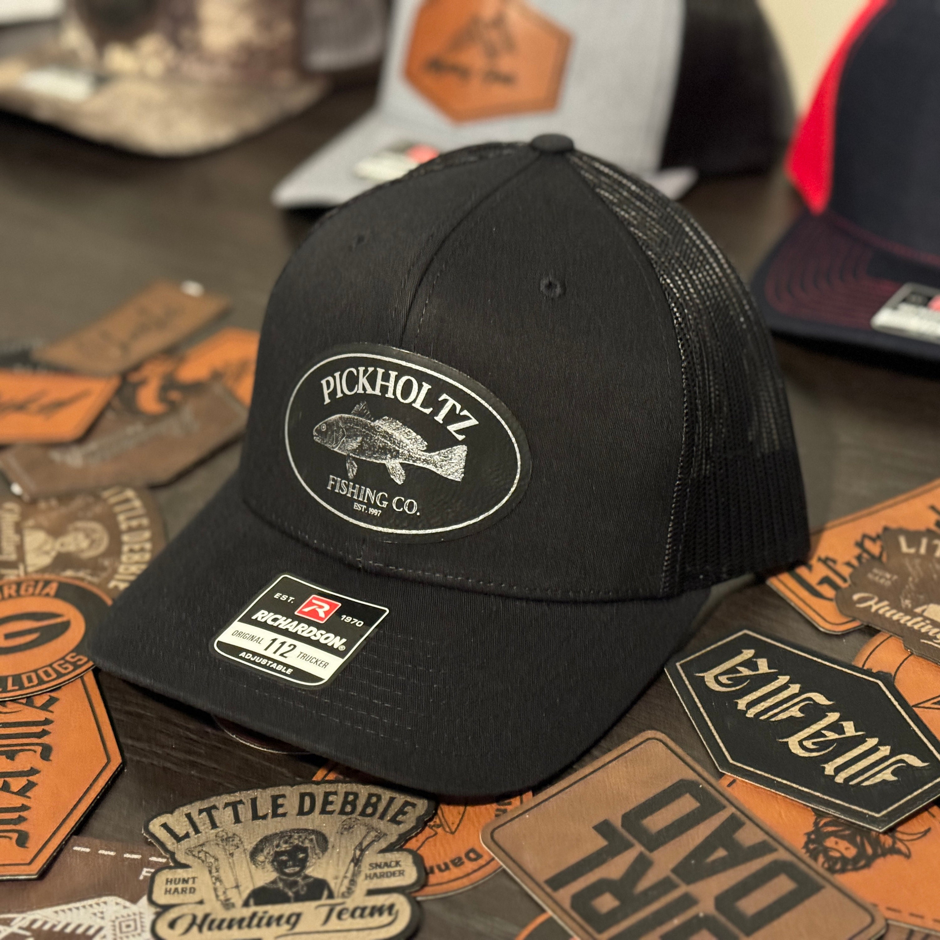Custom Leather Patches | Custom Logo Trucker Hat | Leather Patch Hat ...