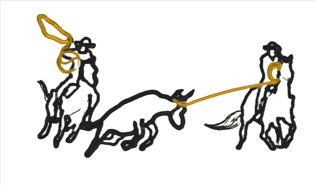 Team Roping Embroidery File(colored Ropes) - Etsy