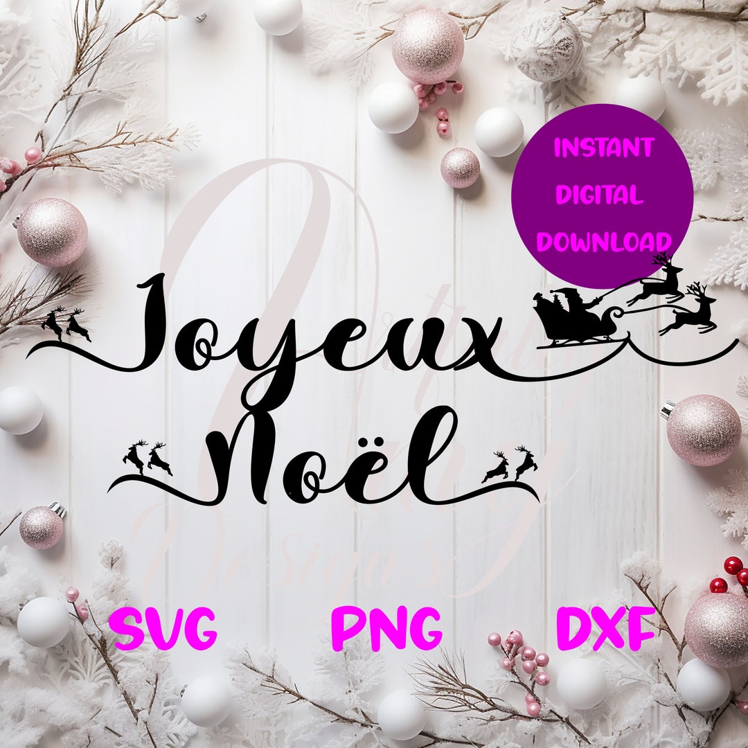 Joyeux Noel SVG, DXF, PNG File for Personal Crafts, Letters and More - Etsy