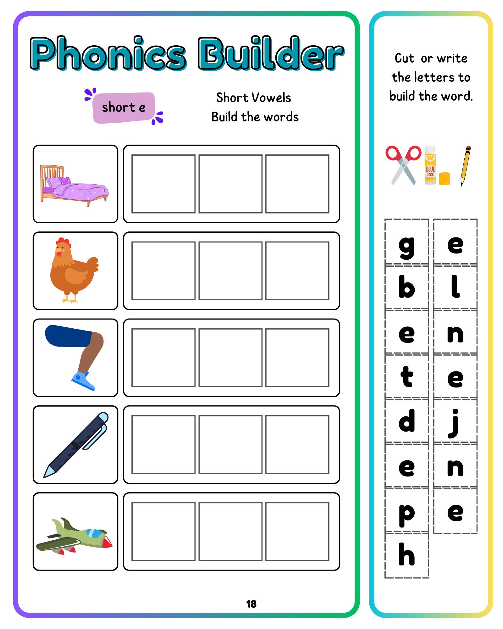 Phonics Builders Workbook – Interactive Phonics Activities for Kids - Etsy