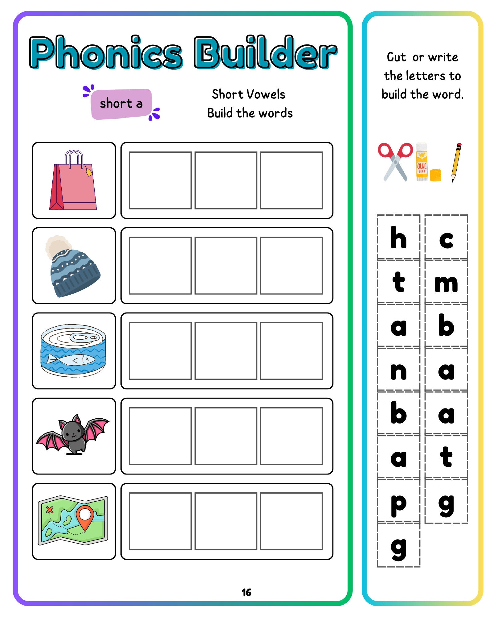 Phonics Builders Workbook – Interactive Phonics Activities for Kids - Etsy
