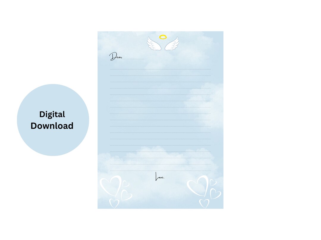 Printable Letter to Heaven Digital Download - Etsy