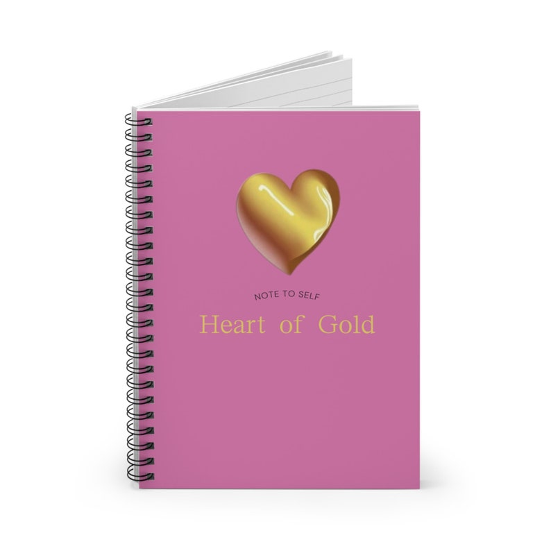 Heart of Gold Spiral Notebook, Feel Good Stationary, Cute Gift, Writing ...