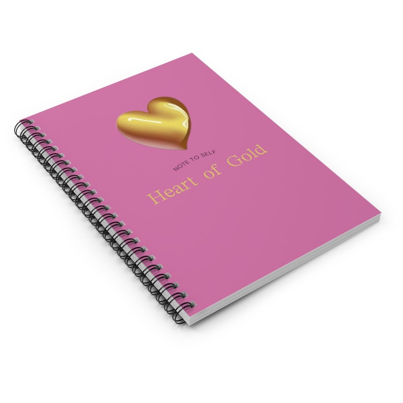 Heart of Gold Spiral Notebook, Feel Good Stationary, Cute Gift, Writing ...