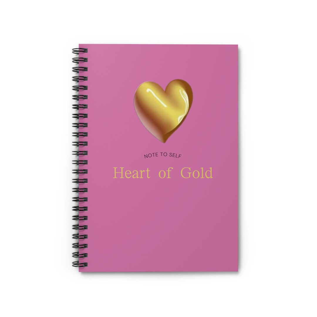 Heart of Gold Spiral Notebook, Feel Good Stationary, Cute Gift, Writing ...