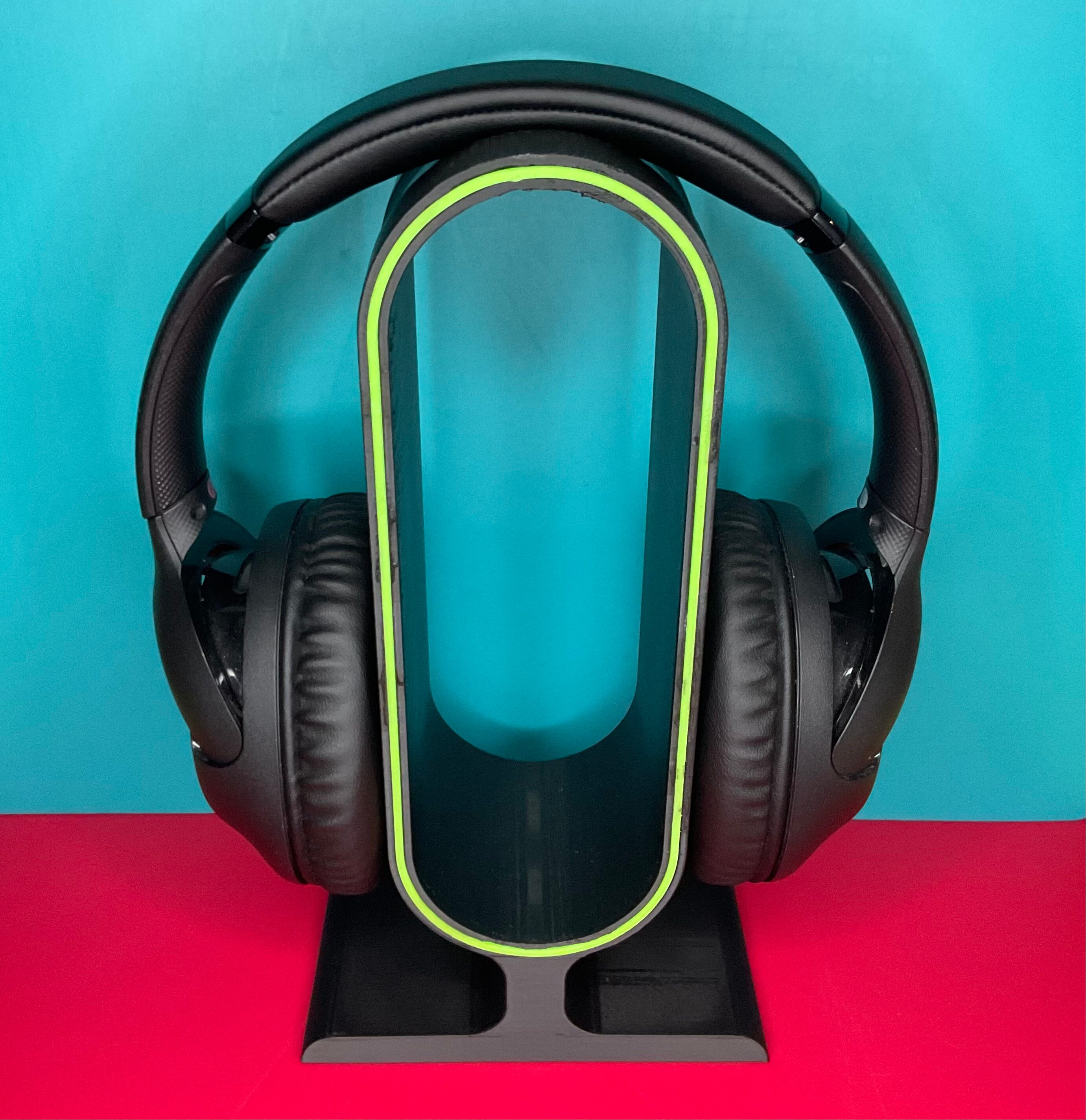 Oval Hollow Headphone/headset Stand Modern Simplistic Gaming DJ Black ...