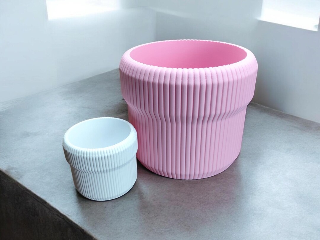 Dual Plant Pots Simplistic Set - Modern Interior Design - Artistic ...