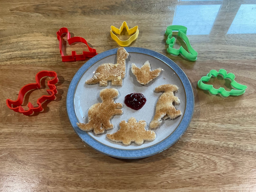 Dinosaur Toast Cutters / Cookie Cutters Strong Multicolour Children ...