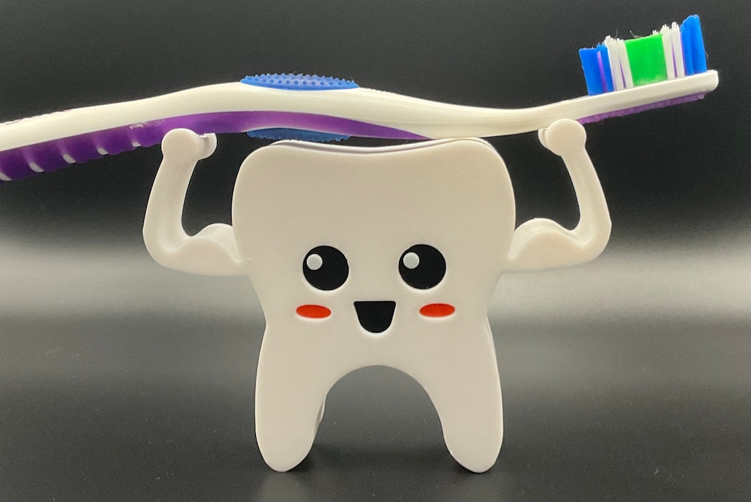 Cute Baby Tooth Toothbrush Holder - Bathroom Sink Accessories Stand ...