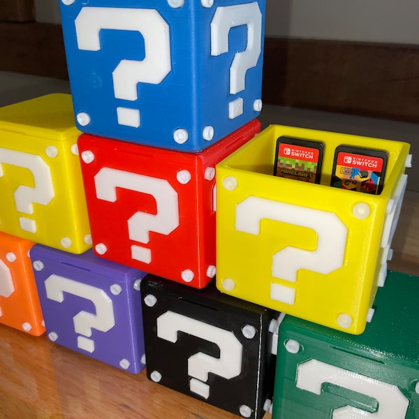 Mario Question Block Game Holder - Etsy