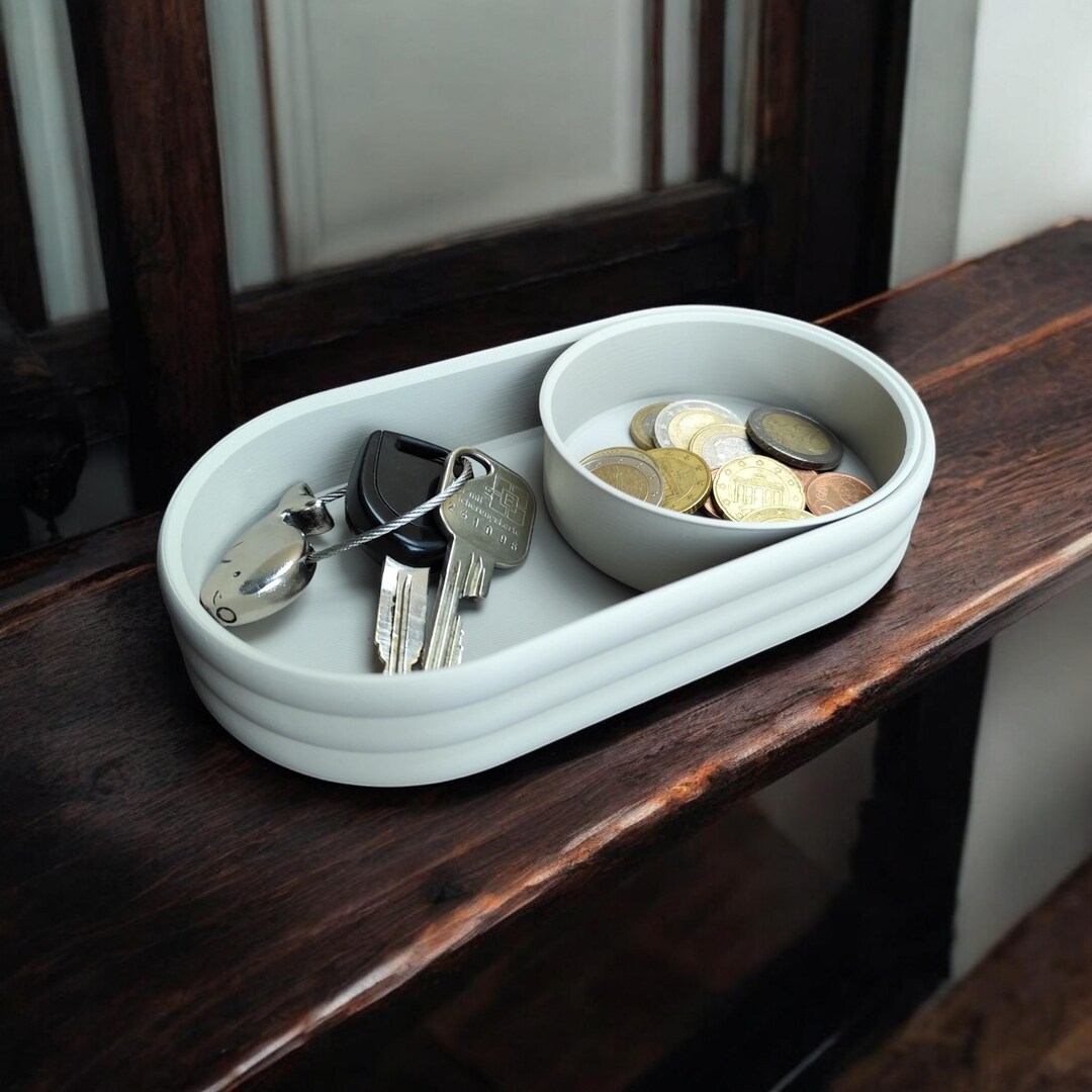 Key & Coins Tray - Modern Storage - White - Home Decor - Interior ...