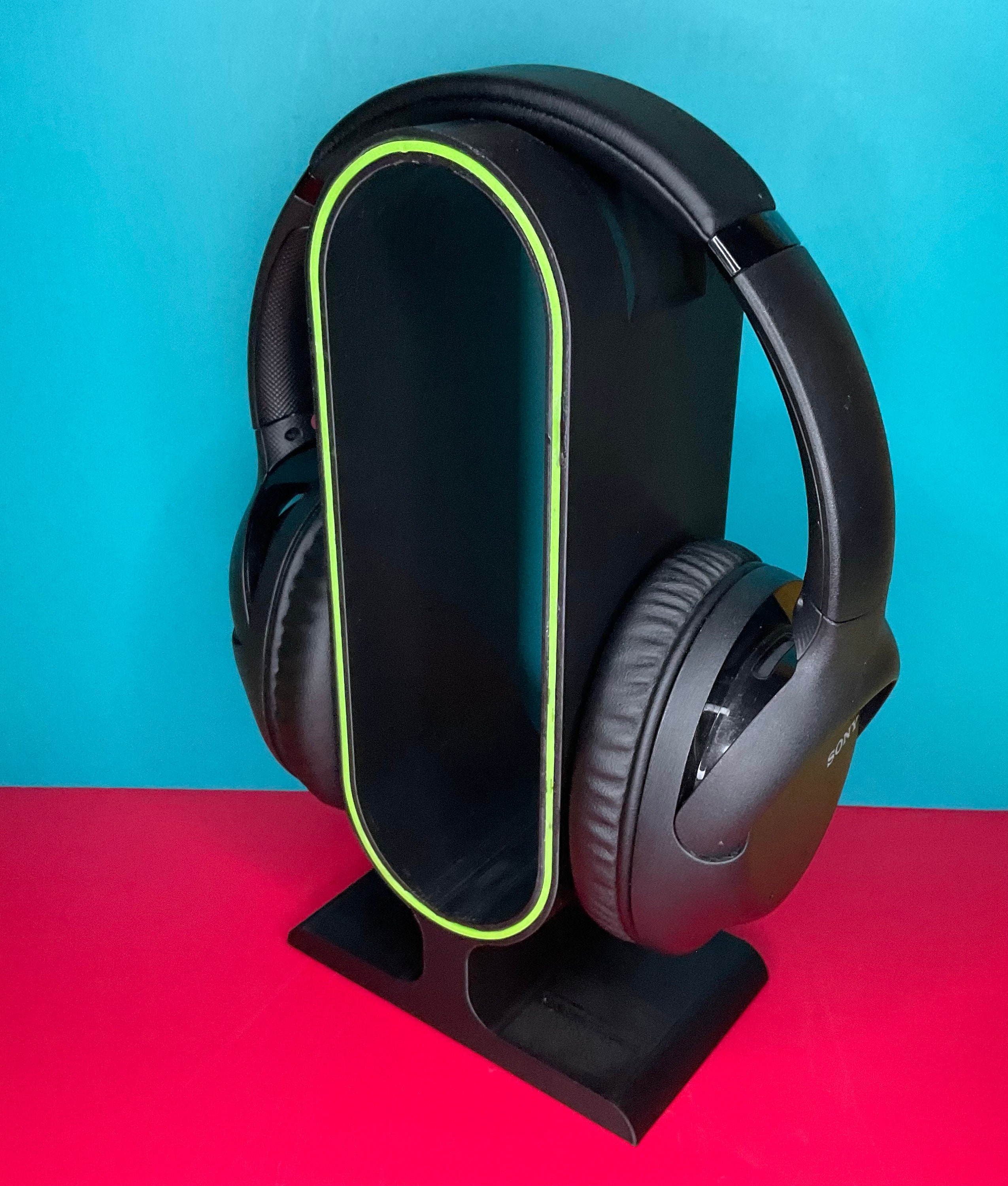 Oval Hollow Headphone/headset Stand Modern Simplistic Gaming DJ Black ...