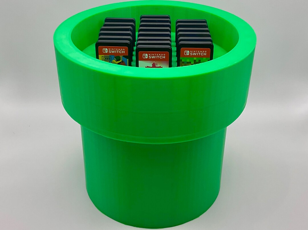 Mario Warp Pipe Nintendo Switch Game Cartridge Holder Green up to 23 ...