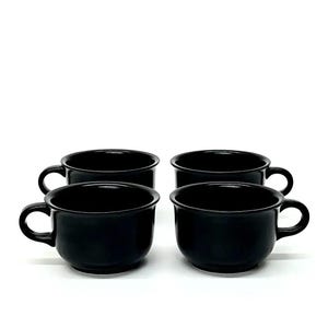 Vintage Classic Matte Black Coffee Mugs by Dansk - Set of 4 - Etsy