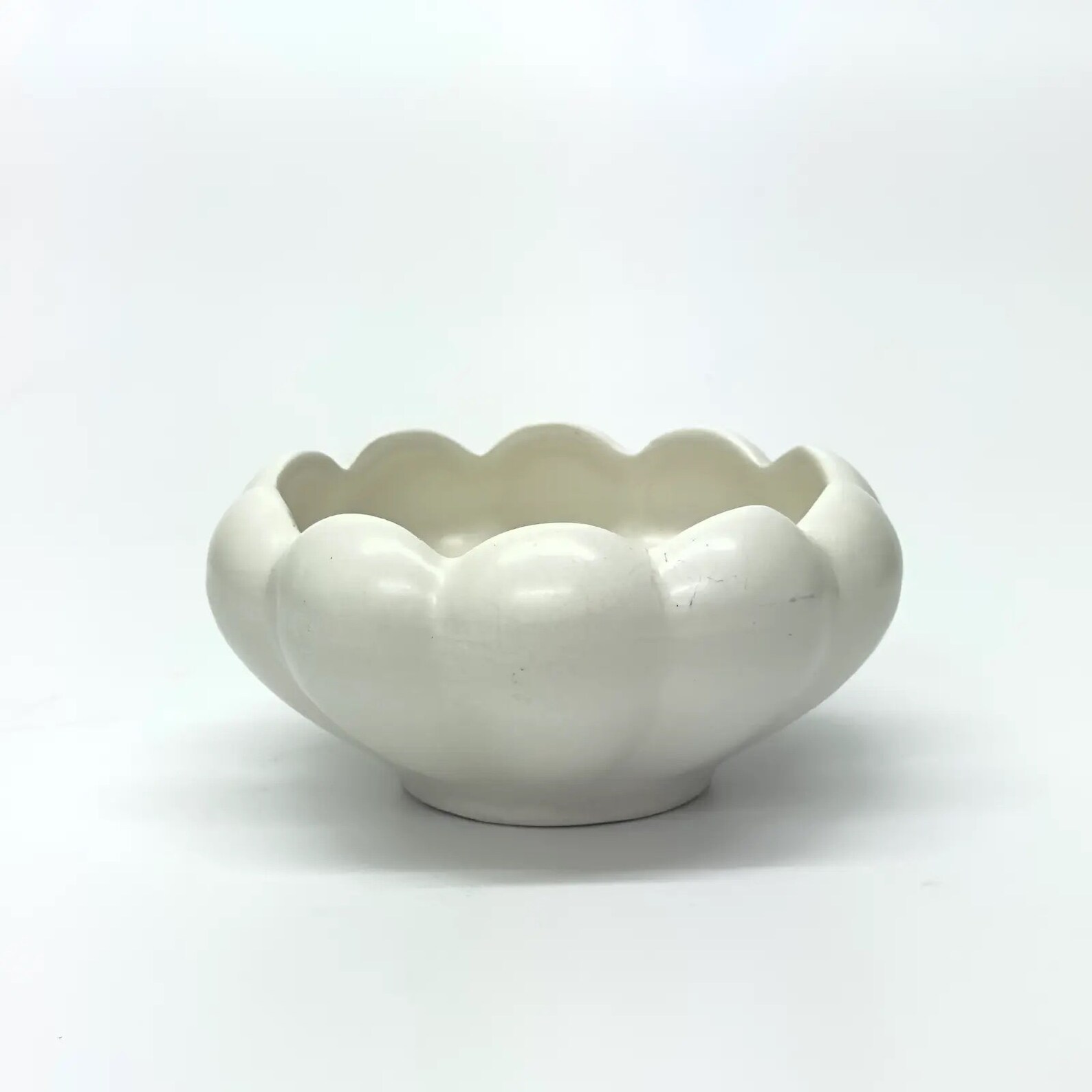 White Fluted Ceramic Planter Curation - Group of 3 - Etsy