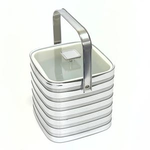 Vintage Silver-on-silver Square Ice Bucket - Etsy