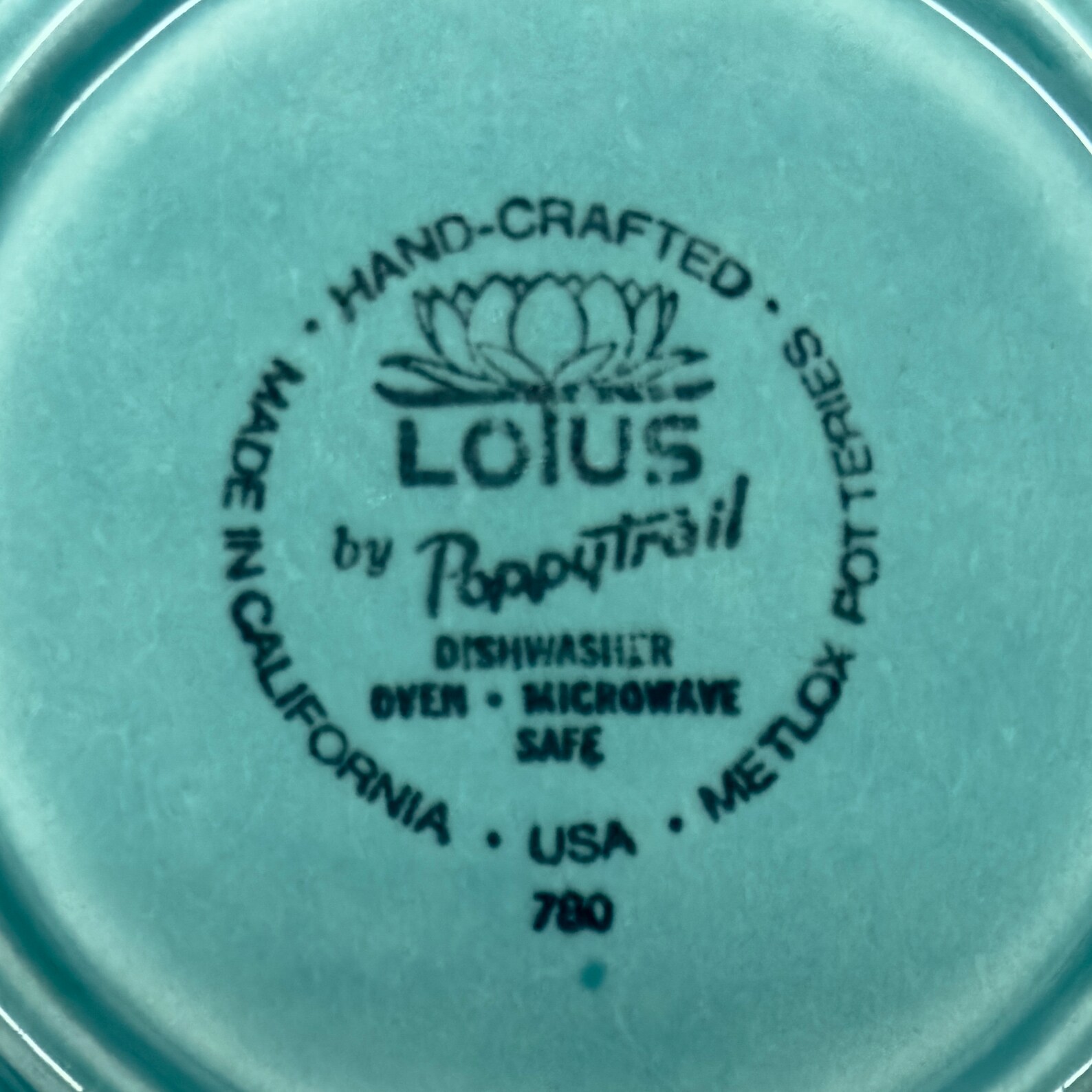 Lotus Poppytrail Turquoise Bread Plates by Metlox - Set of 4 - Etsy