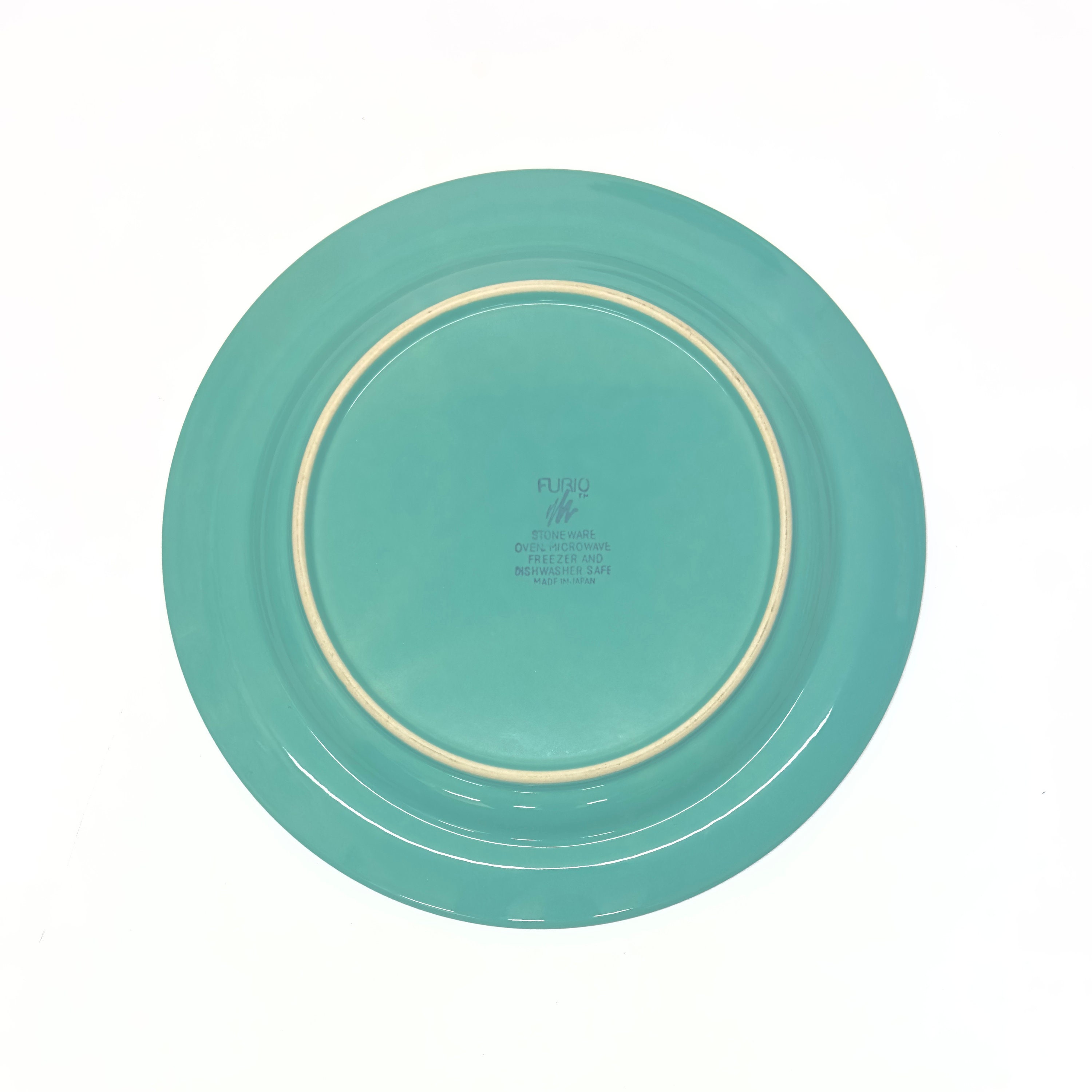 Mid 20th Century Teal Earthenware Dinner Plates by Furio Japan - Set of ...