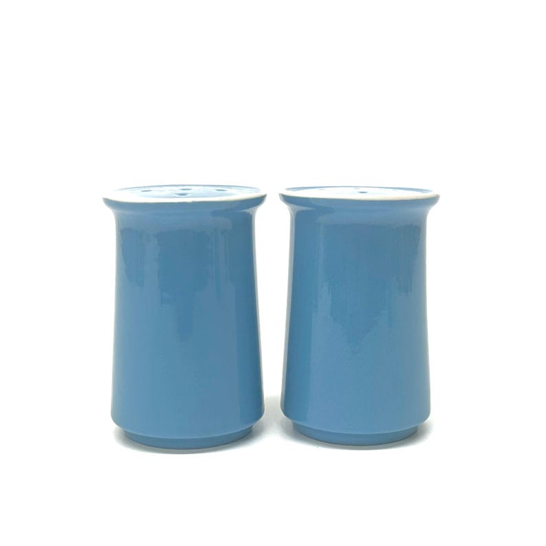 Mid-century Modern Sky Blue Salt & Pepper Shakers - Etsy
