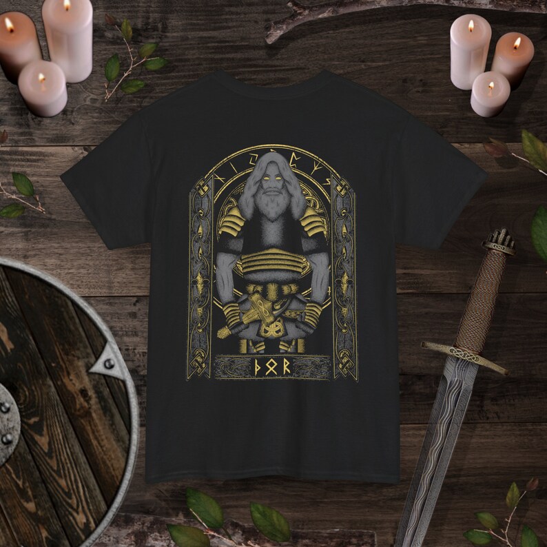 Norse Gods Back Print Shirts Odin, Thor, Hel, Freya, Viking, Norse ...