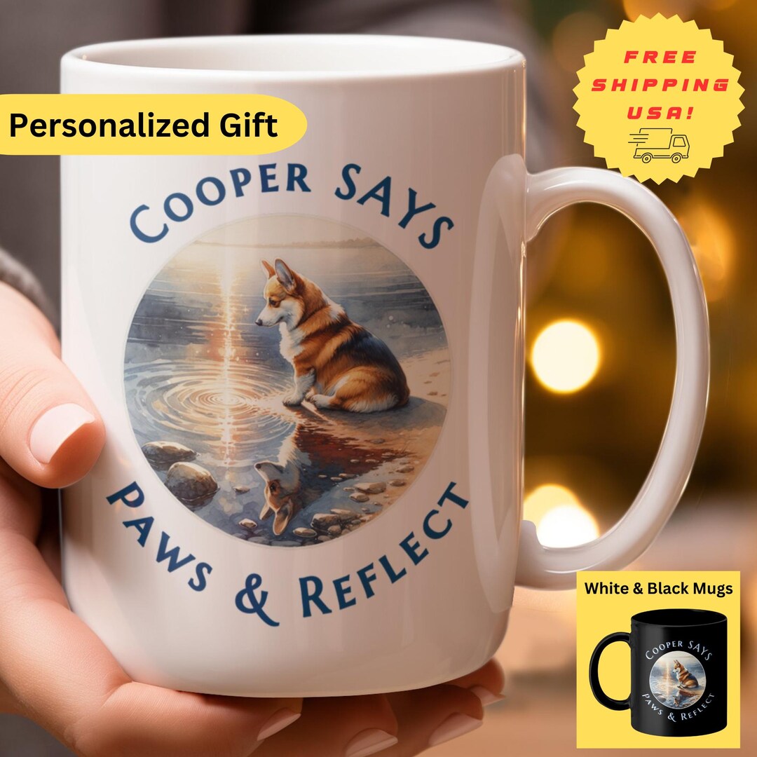 Funny Corgi Custom Mug With Personalized Pet Name, Perfect Dog Lover ...