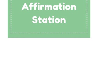Positive Affirmation Station Classroom Affirmation Station Boho Rainbow ...