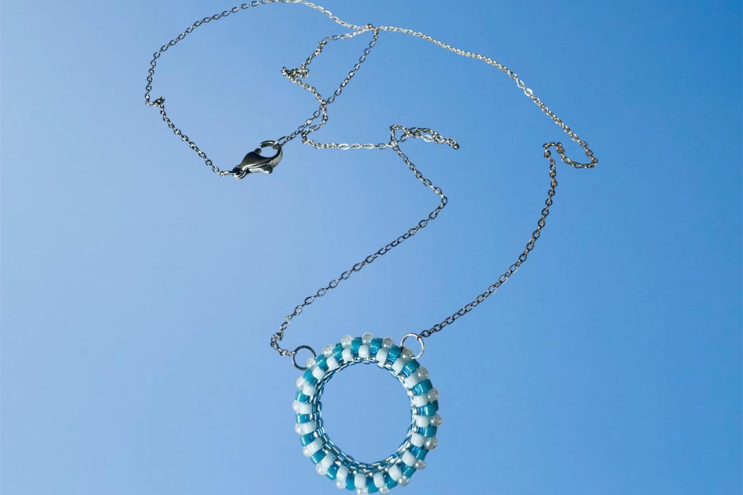 CIRCULO, Miyuki Pendant, Congo Circle Pendant, Miyuki Jewelry, Beaded Pendant - Etsy