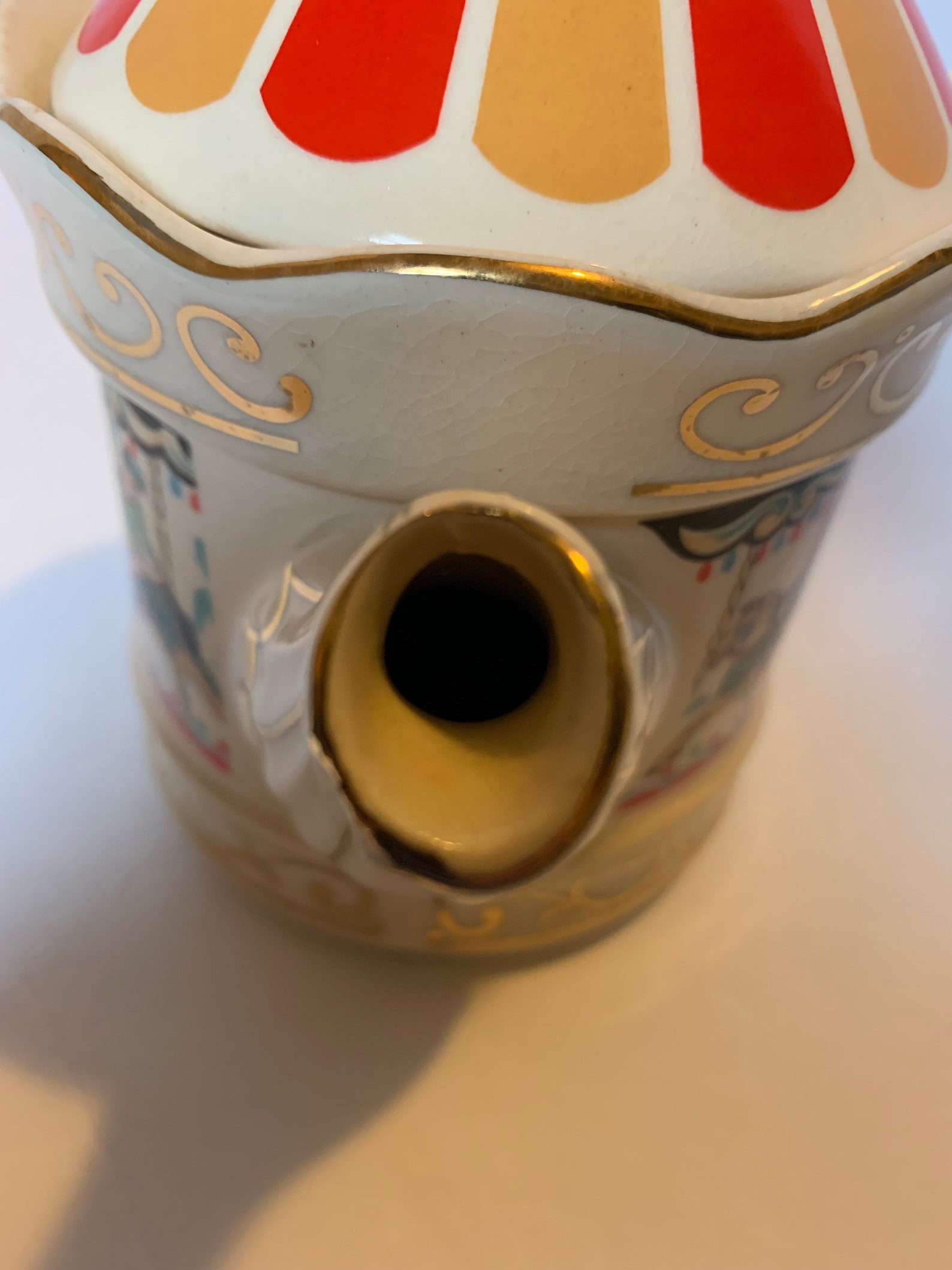Edwardian Carousel Ceramic Tea Pot - Etsy
