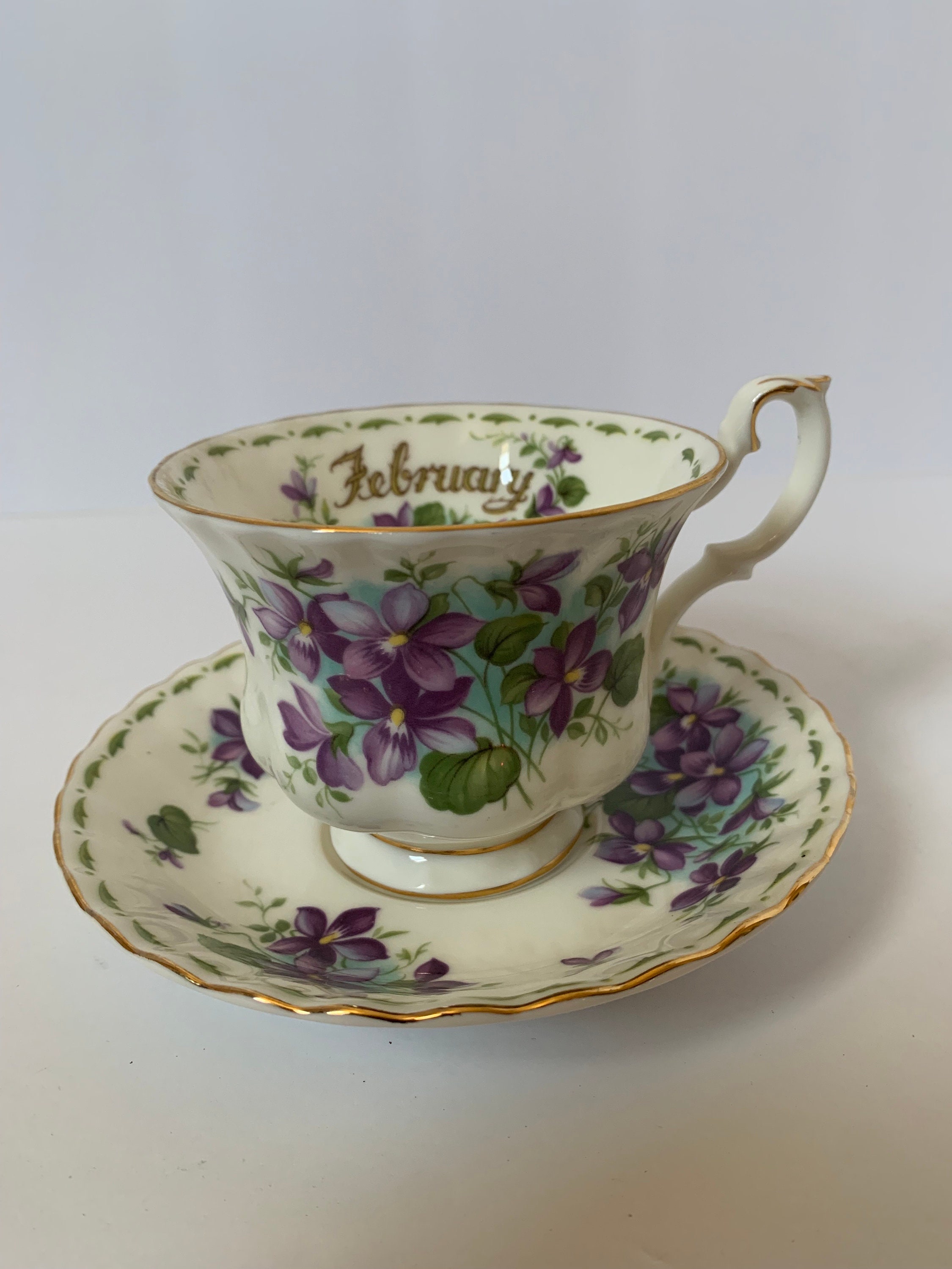 Royal Albert Flower of the Month February Tea Cup and Saucer - Etsy