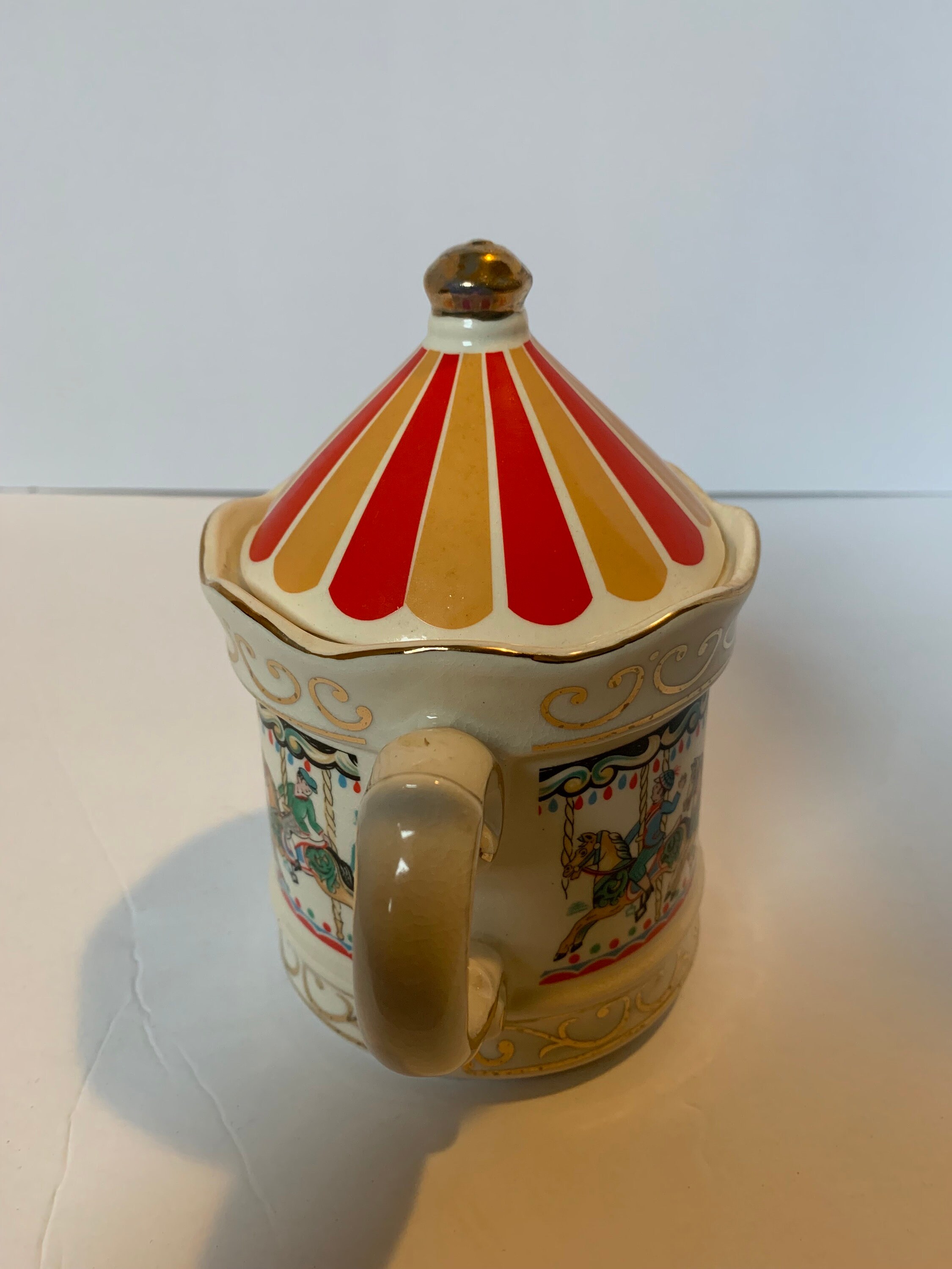Edwardian Carousel Ceramic Tea Pot - Etsy