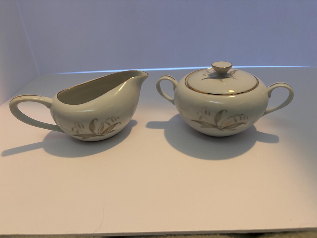 Kaysons Golden Rhapsody Sugar Bowl and Creamer MCM 1961 Fine China W/ Box - Etsy