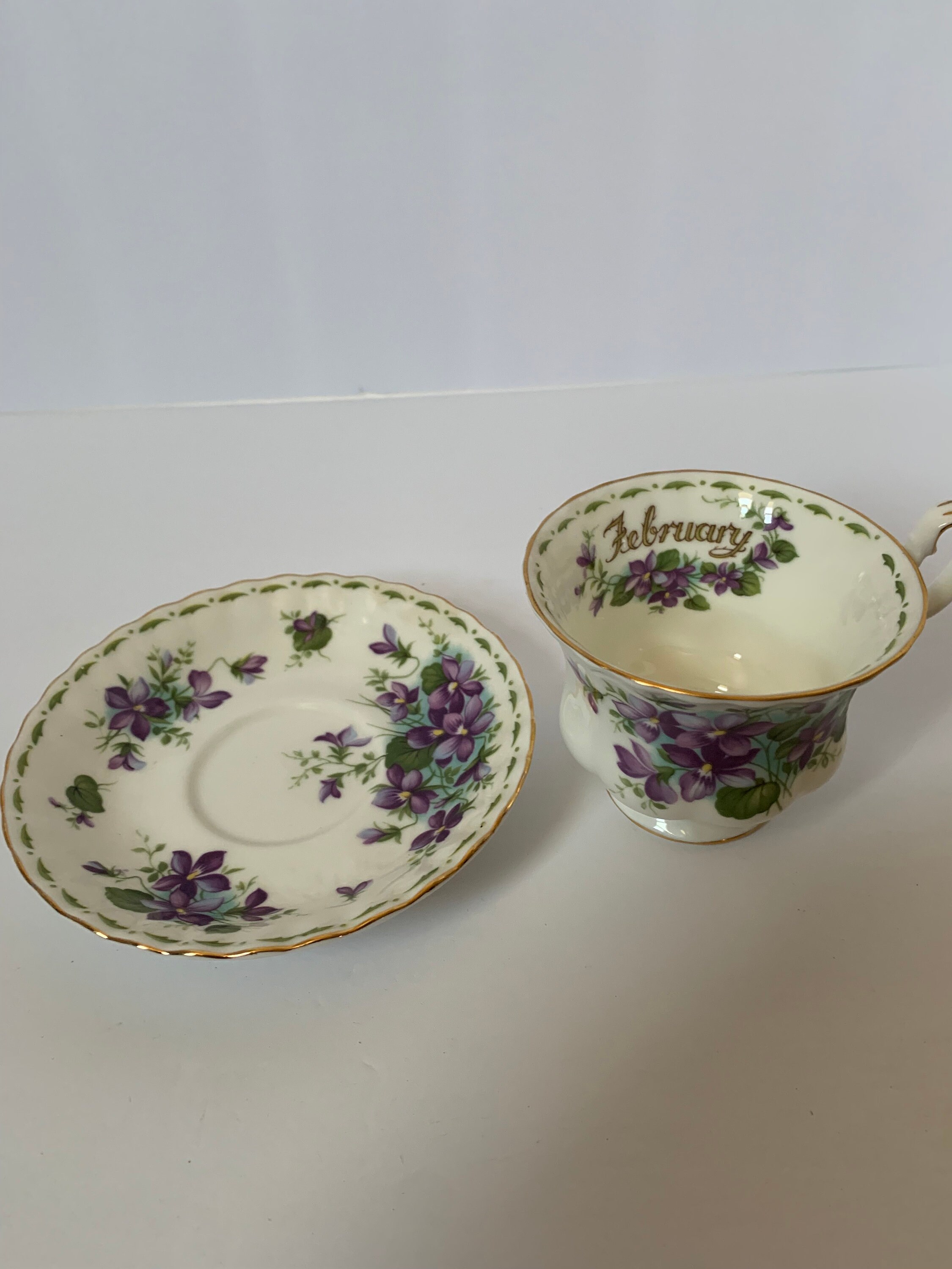 Royal Albert Flower of the Month February Tea Cup and Saucer - Etsy