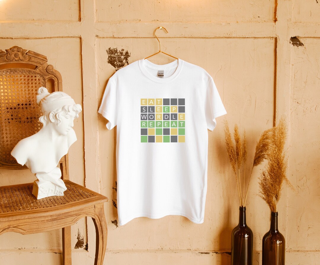 EAT SLEEP WORDLE Shirt, Wordle Tee Shirt, Word Game Shirt, Eat Sleep ...