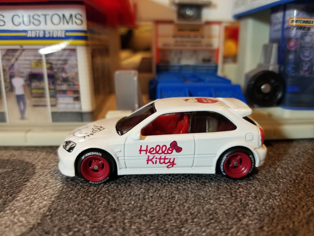 Custom Hot Wheels '99 Honda Civic Type R EK9 Hello Kitty Custom Wheel ...