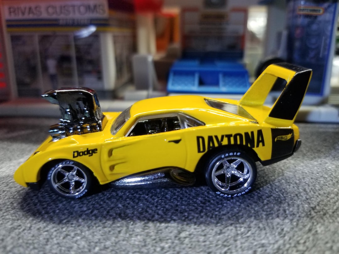 Custom Hot Wheels Dodge Charger Daytona (TOONED) Yellow Treasure Hunt ...