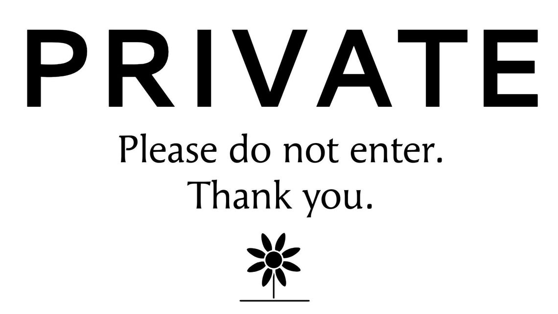 Private - Do Not Enter Sign - Etsy