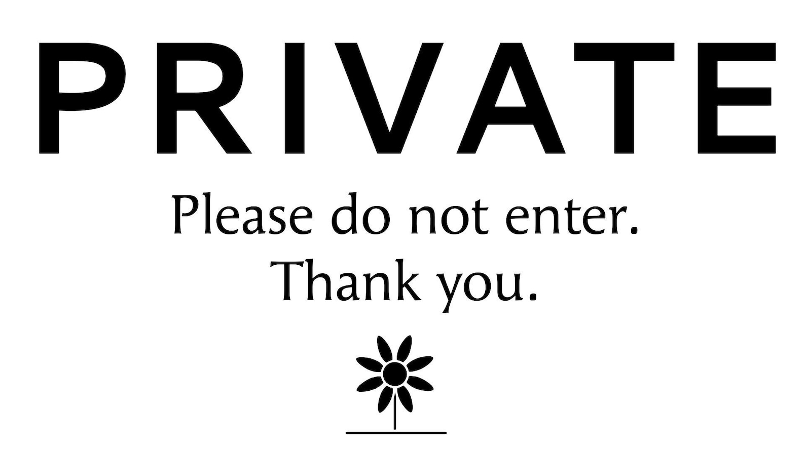 Private - Do Not Enter Sign - Etsy