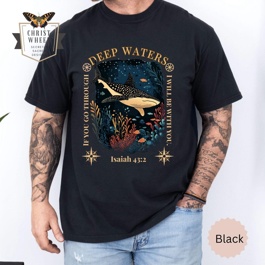 Comfort Colors Christian Whale Shark T-shirt | Beachy Cotton Tee ...