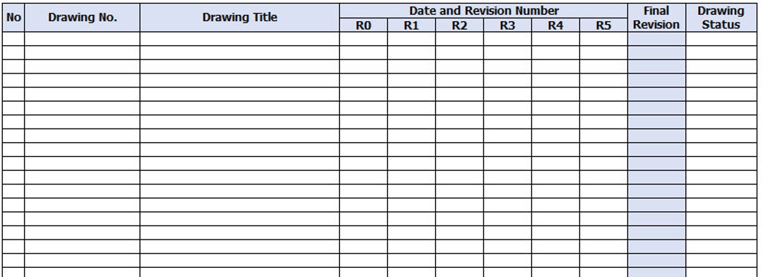 Drawing List Template - Etsy