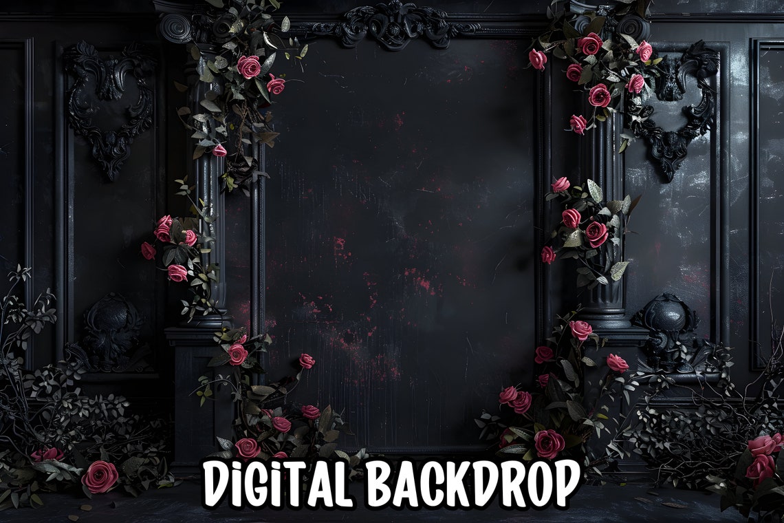 Digital Backdrop, Beautiful Gothic Background for Photo Editing ...
