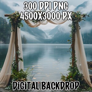 Digital Backdrop, Nature Wedding Background for Photo Editing ...