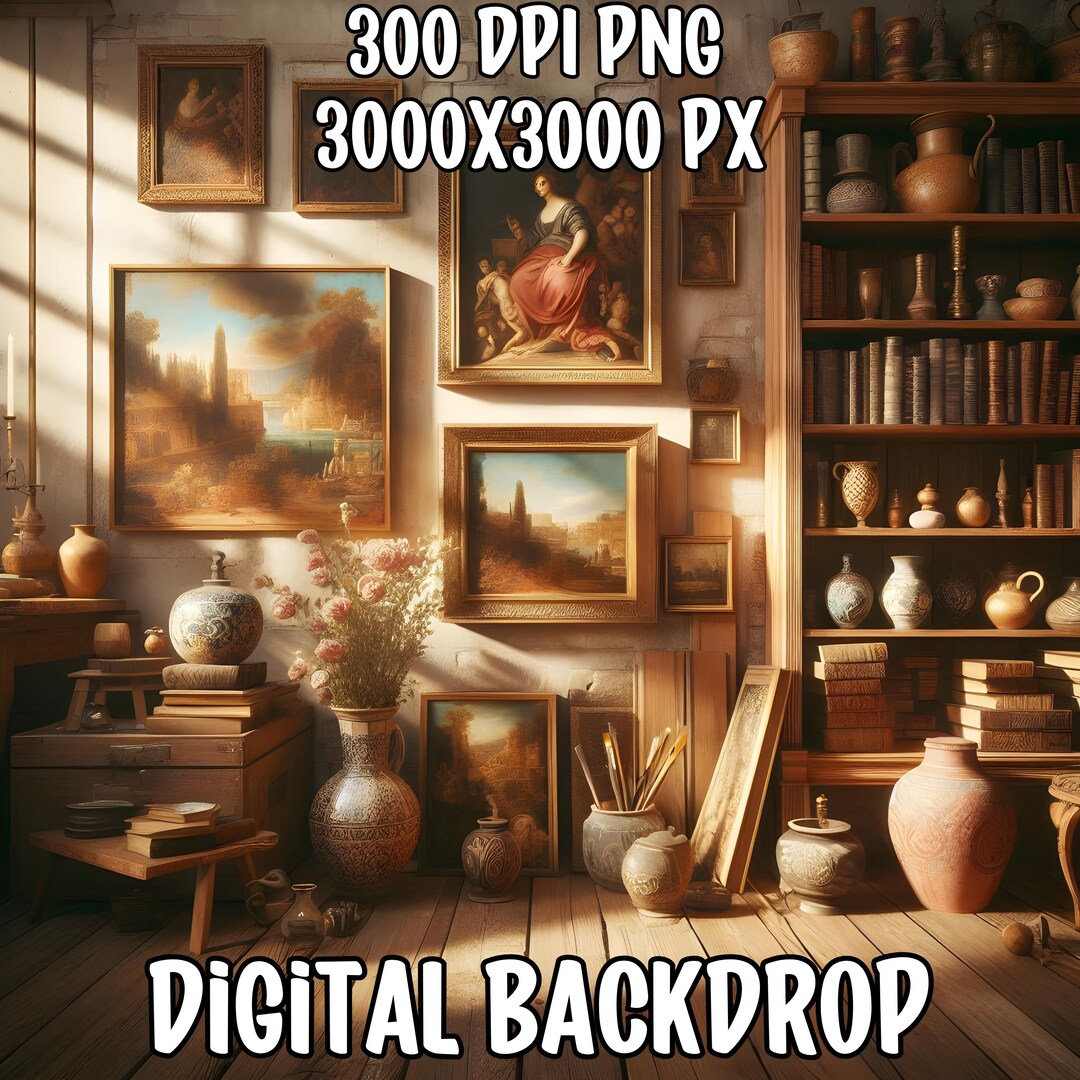 Digital Backdrop, Beautiful Classic Background for Photo Editing ...